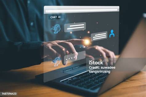 Ai 인공 지능과의 챗봇 채팅 기술 스마트 로봇 Ai 인공 지능을 사용하여 명령 프롬프트를 입력하여 무언가를 생성하고 미래 기술