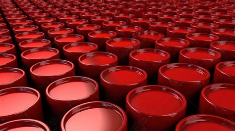 누적된 배열 형태로 배열된 빨간색 가스 배럴의 3d 렌더링 철강 산업 배경 재고 일러스트레이션 배경 정렬 배경 이미지