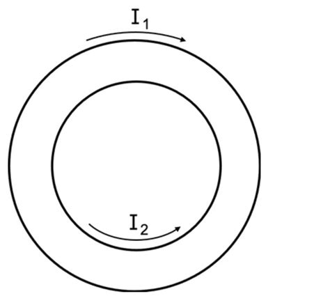 Solved The Diagram Shows Two Single Turn Circular Loops Of Chegg