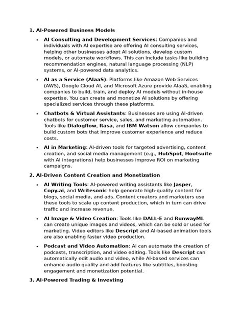 Ai Powered Business Model Note Pdf Artificial Intelligence Intelligence Ai And Semantics