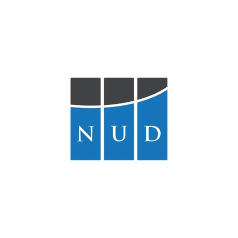 Nud Letter Logo Design On White Background Nud Creative Initials
