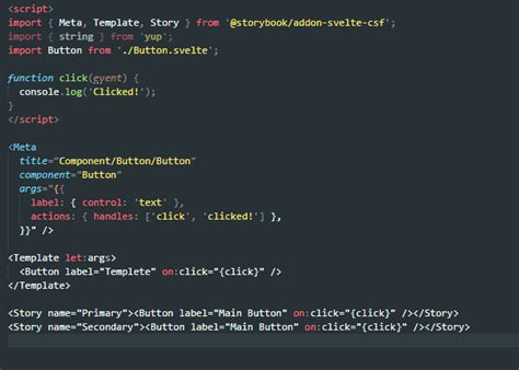 Svelte There Is Something Wrong With Syntax Highlighting Of Meta Component In Storybook