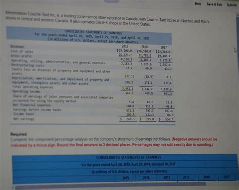 Solved Se 4 Required Complete The Component Percentage