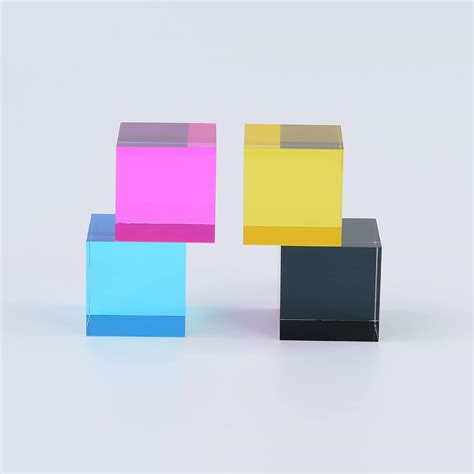 Buy Cmy Cubes® The K Cube 50mm Black Cube Optical Cube Cyan Magenta Yellow And Black