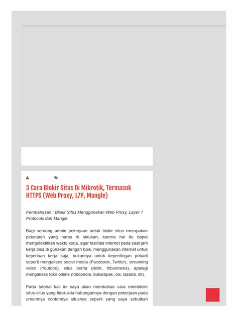 3 cara blokir situs di mikrotik termasuk web proxy l7p mangle