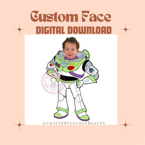 Custom Buzz Lightyear Face Portrait Personalized Face Added On Buzz Lightyear Toy Story Photo