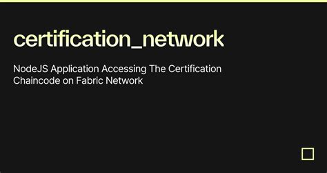 Certificationnetwork Codesandbox