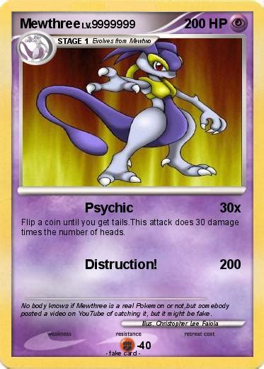 Mewthree Pokemon Card