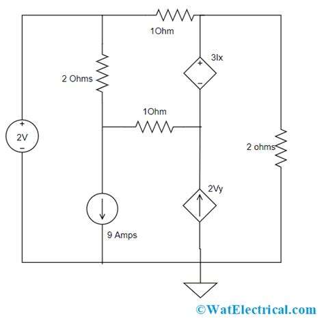 nodal analysis procedure super node and solved examples