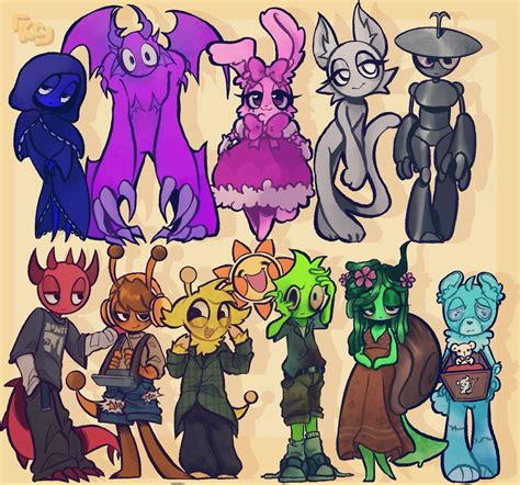 Sprunki Redesign Kartu 3d Wallpaper Kartun Ide Buku Sketsa