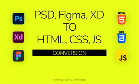 Convert Psd Figma To Modern Responsive Html5 Css3 By Alekswebdev Fiverr