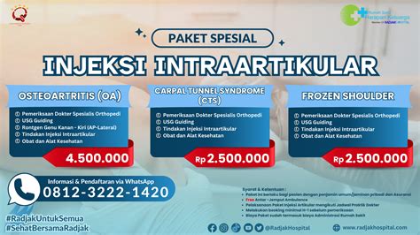 Paket Spesial Injeksi Intraartikular