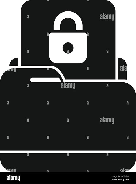 locked access folder icon simple vector europe data use private