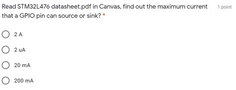 1 Point Read Stm32l476 Datasheetpdf In Canvas Find