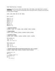 Hash Table Exercises Solutions Hash Table Exercises Solutions Problem Given The Values