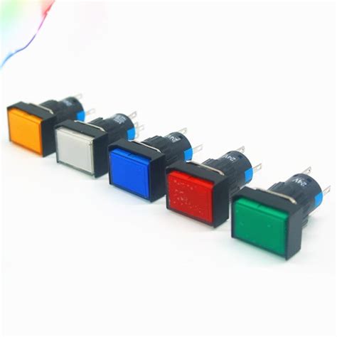 Self Locking Push Button Switches La16j 11dz Rectangular Button With