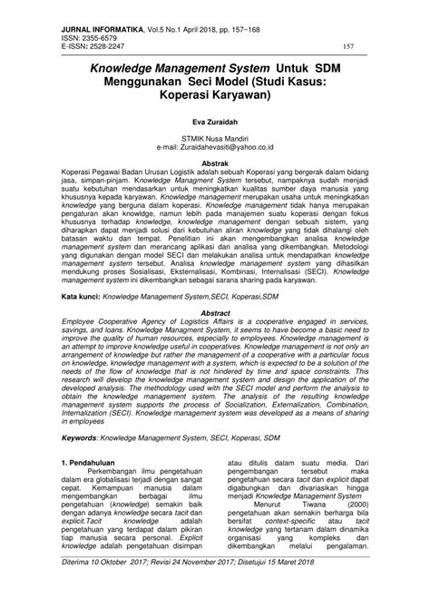 pdf knowledge management system untuk sdm menggunakan seci model