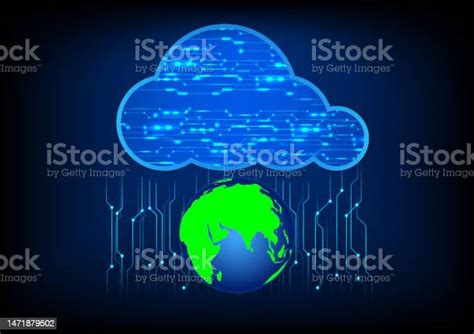 진한 파란색 배경 개념에 지구본과 이진 코드가 있는 클라우드 컴퓨팅 개념 클라우드 컴퓨팅 기술 벡터 일러스트 레이 션 0명에 대한 스톡 벡터 아트 및 기타 이미지 Istock