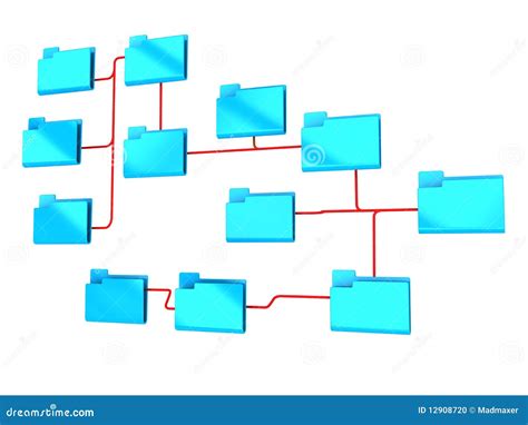 Folders Structure Stock Illustration Illustration Of Connection 12908720