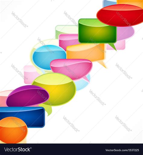 Speech Bubbles Background Royalty Free Vector Image