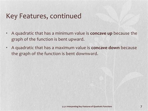 Ppt Interpreting Key Features Of Quadratic Functions Powerpoint