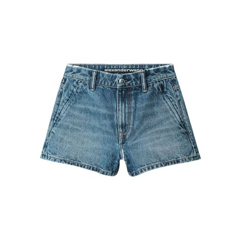 W 알렉산더 왕 쇼티 하이 라이즈 쇼츠 데님 Alexander Wang Kream