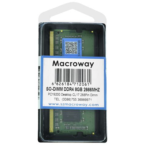 Memória Ram Para Notebook Macroway Ddr4 8gb 2666mhz No Paraguai Visão Vip Informática
