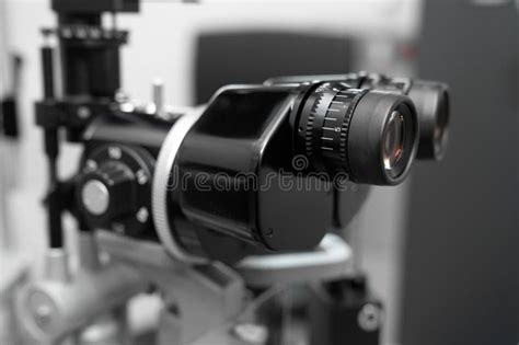 Phoropter Ophthalmic Testing Device Machine Auto Refractometer In Modern Ophthalmology Clinic