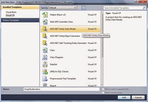 Registration Form In ASP NET Using Entity Framework Data Model Programming Posts