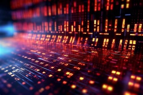 Premium Ai Image A Close Up Of A Computer Keyboard With A Lot Of Red And Yellow Lights