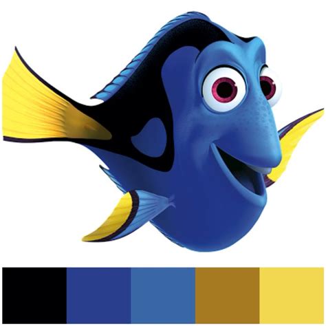 Colours Dory Finding Nemo Characters Disney Drawings Disney