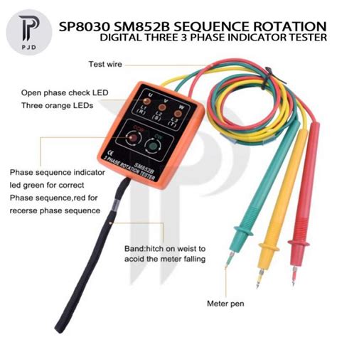 Promo Digital Three 3 Phase Indicator Sp8030 Sm852b Sequence Rotation