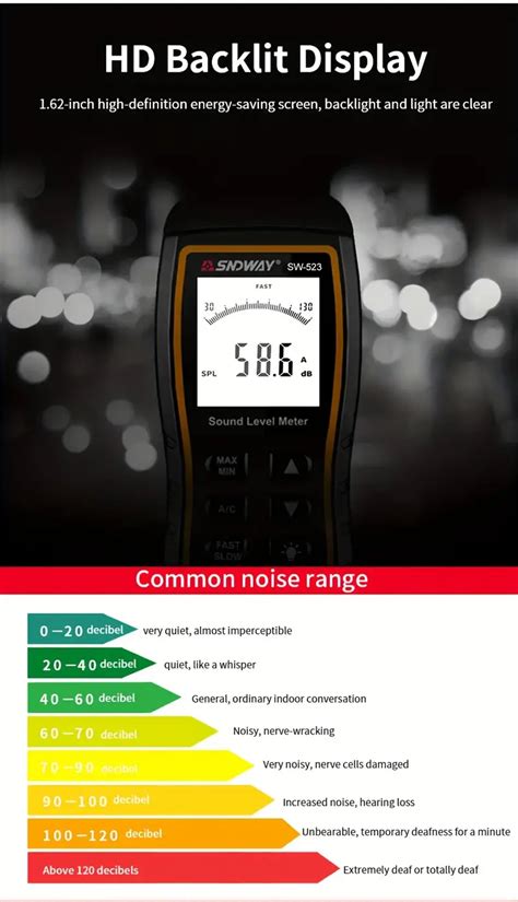 Digital Sound Level Meter High Precision Decibel Meter Industrial Noise Measurement Device