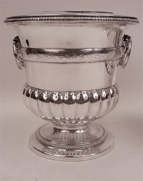 Pair Of English George Iii Old Sheffield Plated Wine Coolers Circa