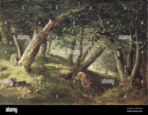 In The Forest William Holbrook Beard American 1824 1900 1856 Oil