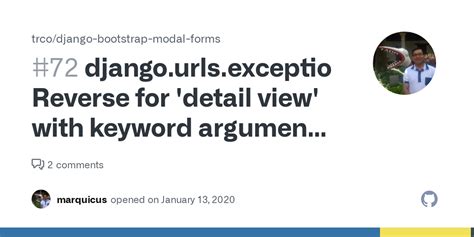 Djangourlsexceptionsnoreversematch Reverse For Detail View With Keyword Arguments Pk