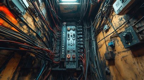 Electrical Panel And Wires In An Industrial Setting Premium Ai Generated Image