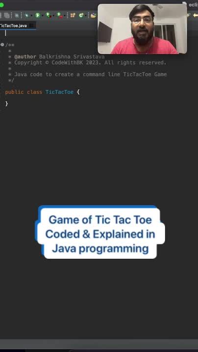 Codewithbk On Linkedin Java Program To Play The Game Of Tic Tac Toe On