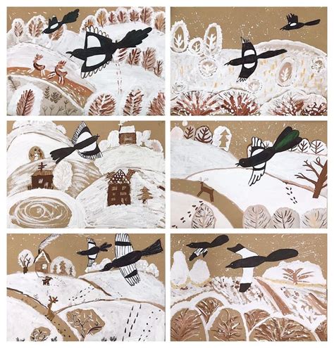 32 Одноклассники Winter Art Lesson Winter Art Projects Elementary Art Projects