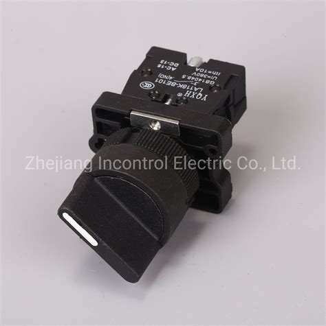 Long Handle Push Button Switch Plastic Type Selector Switch With Keyway Brand Black China Push