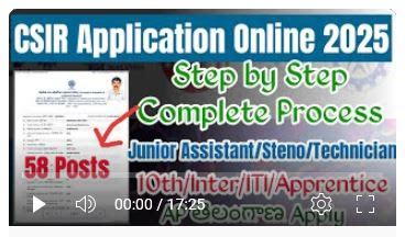 CSIR IIP Recruitment 2025 Apply Online For JSA Jr Stenographer EJC Official