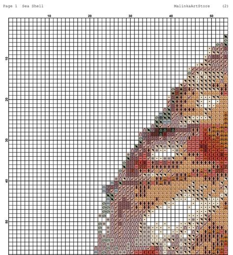 Sea Shell Cross Stitch Pattern Watercolor Instant Download Ocean Life Under Sea Nautical X