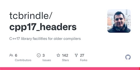 Github Tcbrindlecpp17headers C17 Library Facilities For Older Compilers