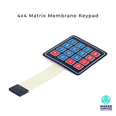 4x4 Matrix Membrane Keypad MakerSupplies Singapore On Carousell