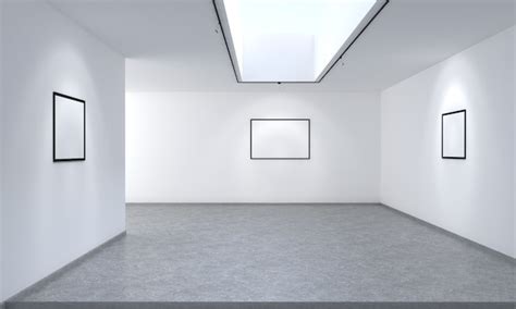 3d Rendering Of An Art Gallery Exhibition Premium Photo