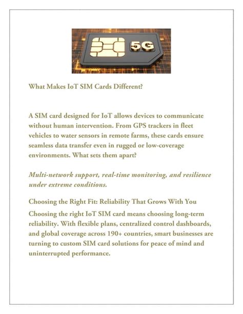 Unlocking The Power Of Sim Card Iot Connectivity Pdf