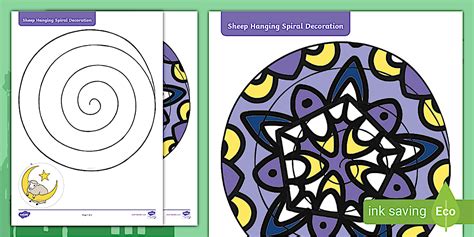 Sheep Spiral Hanging Decoration (teacher made) - Twinkl