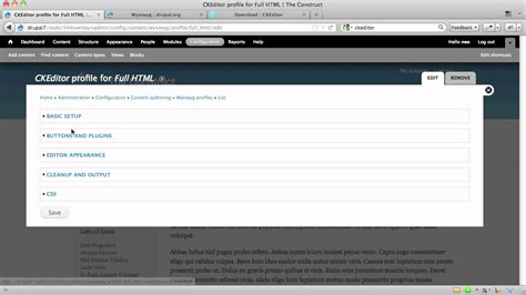 Wysiwyg In Drupal Ckeditor Youtube