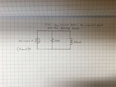 Solved Find The Minimum Power The Maximum Power And The Chegg