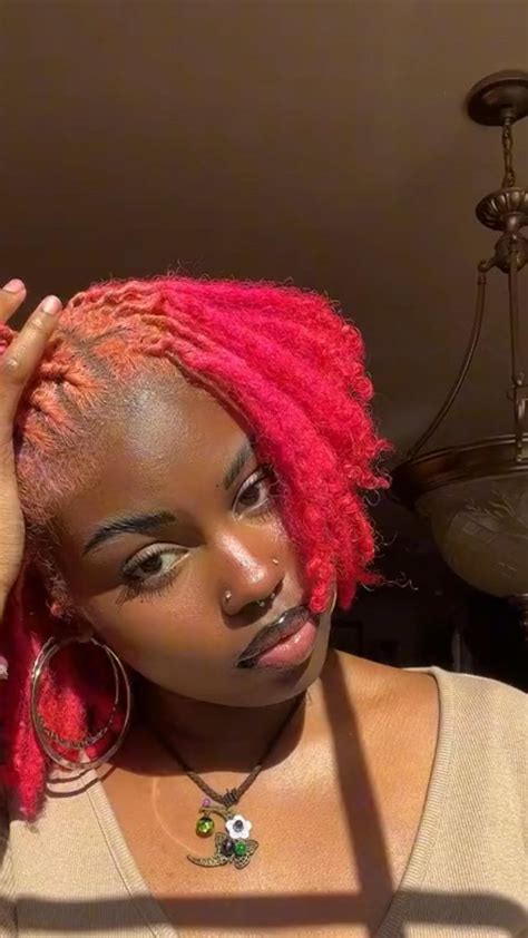 Pink Locs In 2025 Natural Hair Styles Short Locs Hairstyles Hair Styles